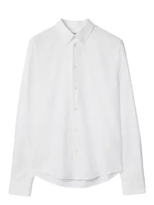 Burberry Slim Fit Cotton Oxford Shirt - White