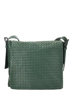 BOTTEGA VENETA Intrecciato Flap Messenger Bag