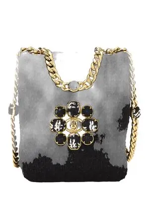 Chanel Tweed Bijoux Chain Flap - Black