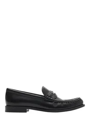 Burberry Leather Penny Loafers - Black