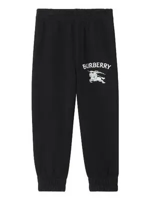 Burberry Ekd Cotton Jogging Pants - Black
