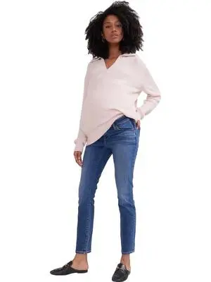 Hatch Collection Slim Maternity Jean - Indigo