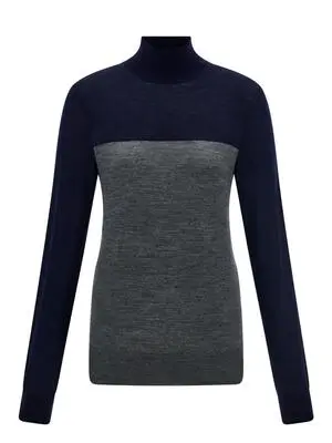 SALVATORE FERRAGAMO Two Tone Turtleneck