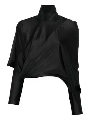 Junya Watanabe Asymmetric High-neck Top - Black