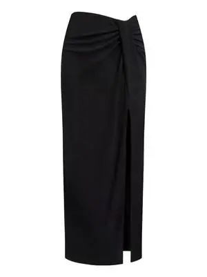 12 STOREEZ Draped Maxi Skirt