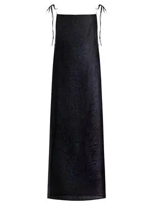 12 STOREEZ Square-neck Maxi Dress - Black