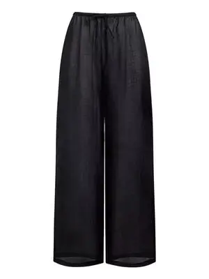 12 STOREEZ Drawstring Trousers - Black
