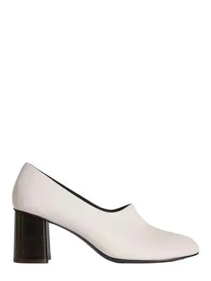 12 STOREEZ 70mm Leather Pumps - White