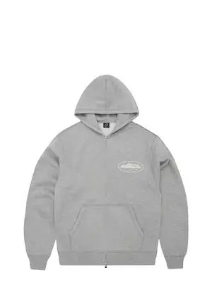 CORTEIZ Island Print Zip-up Hoodie - Grey