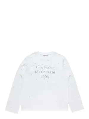 Acne Studios Logo Long-sleeve Crewneck T-shirt - White