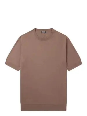 Zegna Cotton T-shirt - Brown