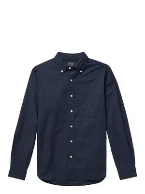 BEAMS Button-down Collar Cotton Oxford Shirt - Blue