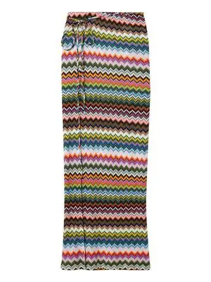 Missoni Mare Striped Metallic Crochet-knit Maxi Wrap Skirt - Multi