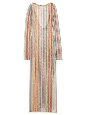 Missoni Metallic-trimmed Striped Crochet-knit Maxi Dress - Multi