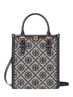 Tory Burch T Monogram Mini N/s Tote - Navy Blue