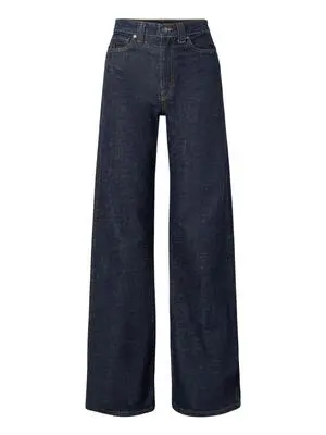 Khaite Dane High-rise Wide-leg Jeans - Blue
