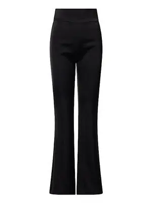 Galvan Sculpted Flared Satin Trousers - Black