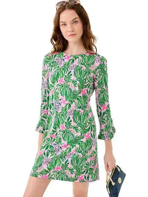 Lilly Pulitzer® Nichole 3/4 Sleeve Dress - Conch Shell Pink Roaring With Joy