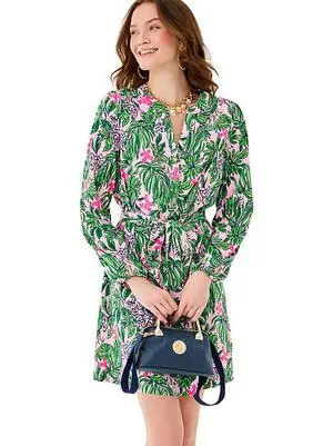 Lilly Pulitzer® Upf 50+ Ensley Long Sleeve Dress - Conch Shell Pink Roaring With Joy