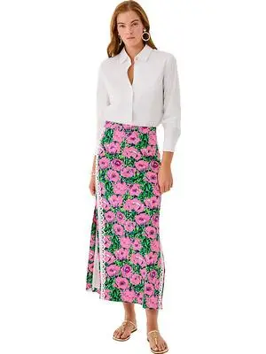 LILLY PULITZER Sanders Maxi Skirt - Low Tide Navy Florrie