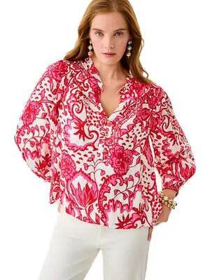 Lilly Pulitzer® Japhia Long Sleeve Top - Coconut Spicy Socialite