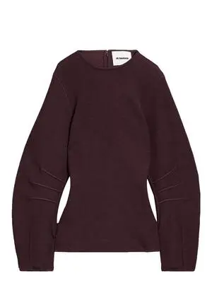 JIL SANDER Crepe Top - Grape