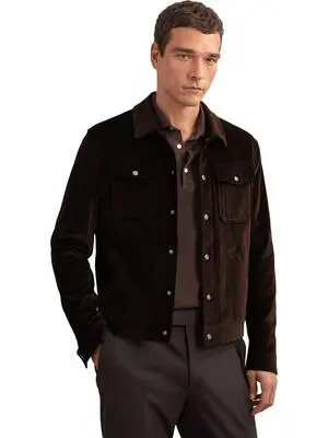 REISS Weir Jacket - Chocolate Brown