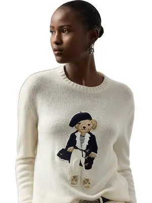 Ralph Lauren Polo Bear Cashmere Sweater - Lux Cream