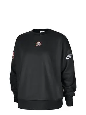 Nike Philadelphia 76ers Hardwood Classics Nba Phoenix Fleece Premium Crewneck Sweatshirt - Black