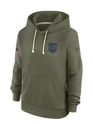 Nike Carolina Panthers Salute To Service Sideline Nfl Pullover Hoodie - Brown