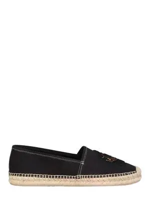 Dolce & Gabbana Embroidered Canvas Espadrilles - Black