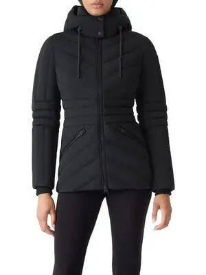 Mackage Nadia Hooded Quilted Down Jacket Black