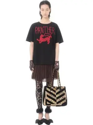 Valentino Garavani Laseine Python And Suede Shopping Bag - Black