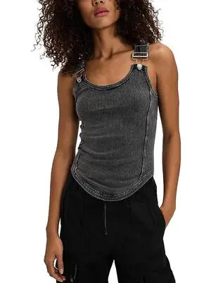 Free People We The Free Jamie Buckle Tank Top - Black