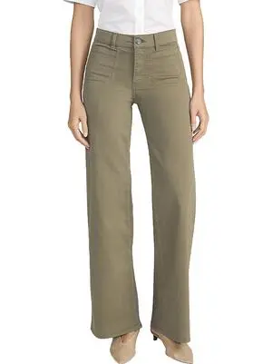FRAME Le Slim High Rise Palazzo Jeans - Grasshopper
