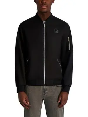 Karl Lagerfeld Paris Ripstop Bomber Jacket - Black