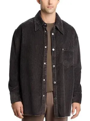 Ami Corduroy Overshirt - Anthracite Gray