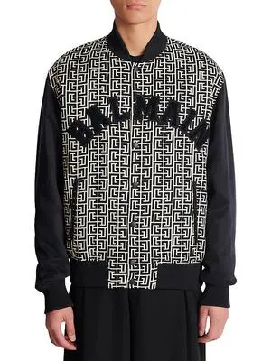 Balmain Monogram Jacket - Black/ivory