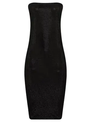 Wolford Liquid Metal Rhinestone Embellished Dress - Black