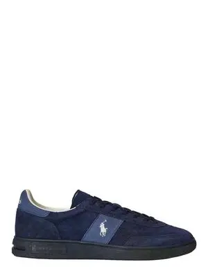 Ralph Lauren Suede Sneakers With Logo Detail - Blue