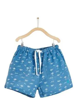 BABYCOTTONS Shorts Francis Palms - Pastel Blue