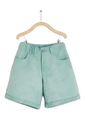 BABYCOTTONS Linen Bermuda Shorts - Green