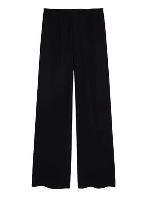 THE ROW Gala Wide-leg Crepe Trousers - Black