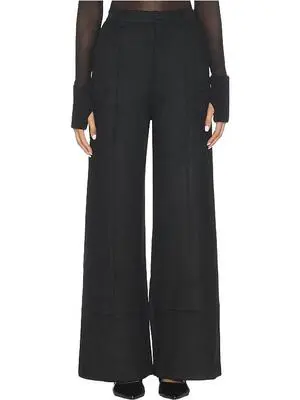 Bardot Marlowe Faux Suede Pant - Black