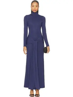 Bardot Alix Maxi Tie Front Dress - Navy