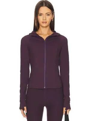 Beyond Yoga Zip Front Hooded Jacket - Eggplant Purple