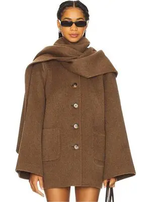 LAMARQUE Anca Coat - Heather Brown