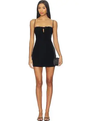 Tularosa Marilyn Velvet Mini Dress - Black