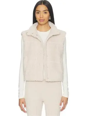 Barefoot Dreams Brushed Cozychic Puffer Vest - Stone