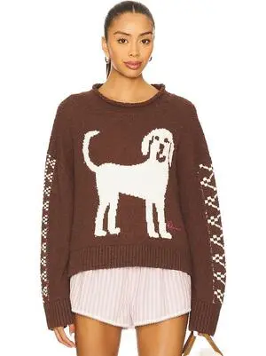 Free People Story Book Sweater - Chocolate Combo